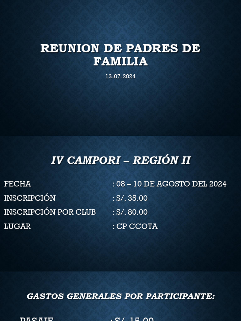 Reunion de Padres de Familia | PDF