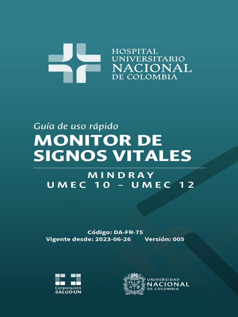Guia Rapida Monitor de Signos Vitales | PDF | Electrocardiografia | Presión sanguínea