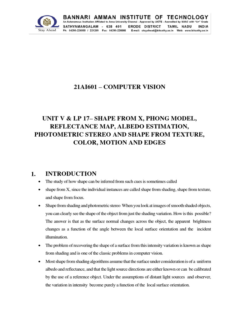 computer vision | PDF | Computer Graphics | Computer Vision computer vision | PDF | Computer Graphics | Computer Vision