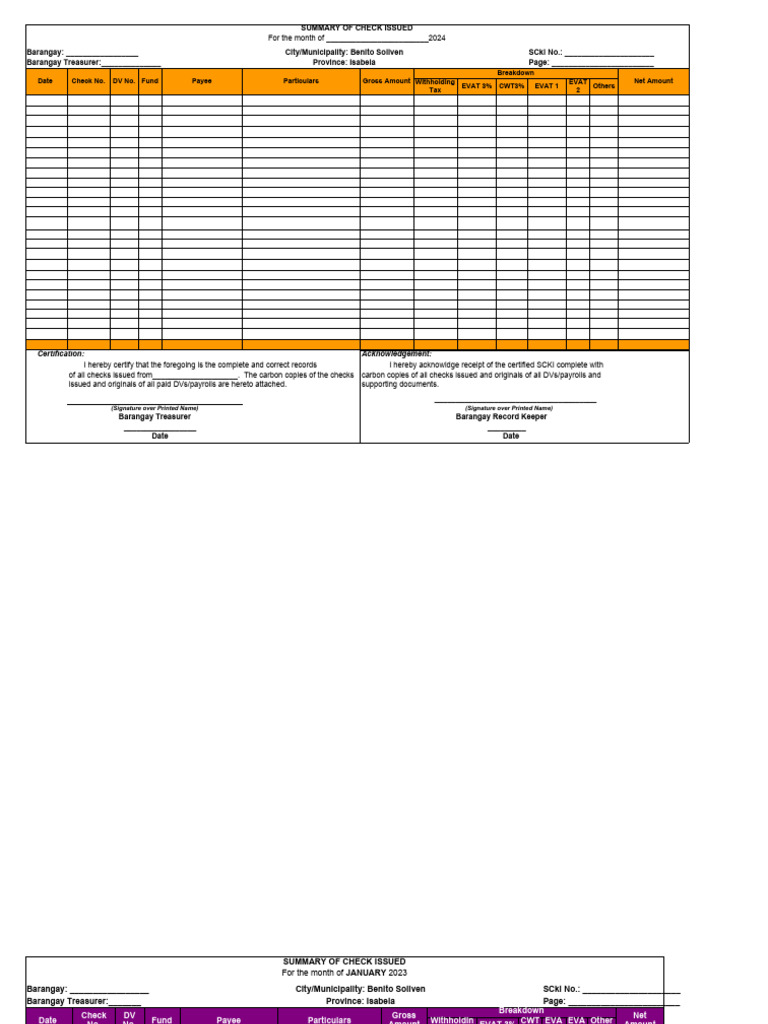 Summary of Check Issued | PDF | Payroll Tax | International Taxation