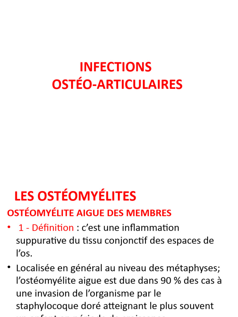 INFECTIONS Ostéo Articulaires | Télécharger gratuitement PDF | Maladies ... INFECTIONS Ostéo Articulaires | Télécharger gratuitement PDF | Maladies ...