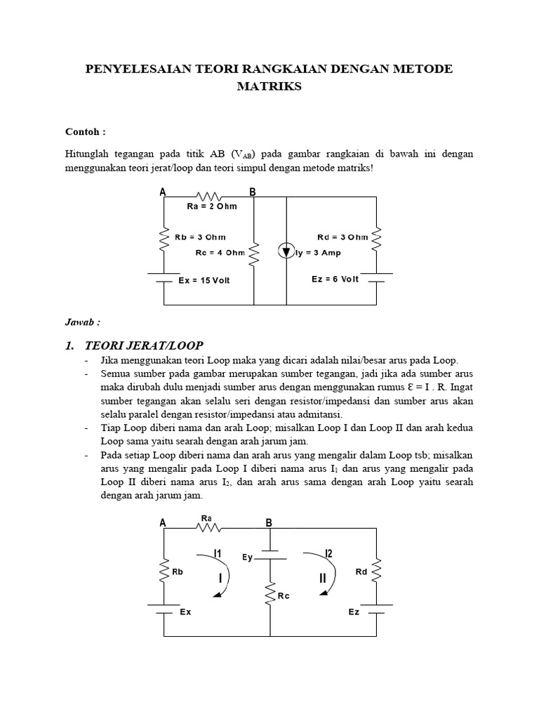 Rumus dan Arah Loop dalam Rangkaian | PDF