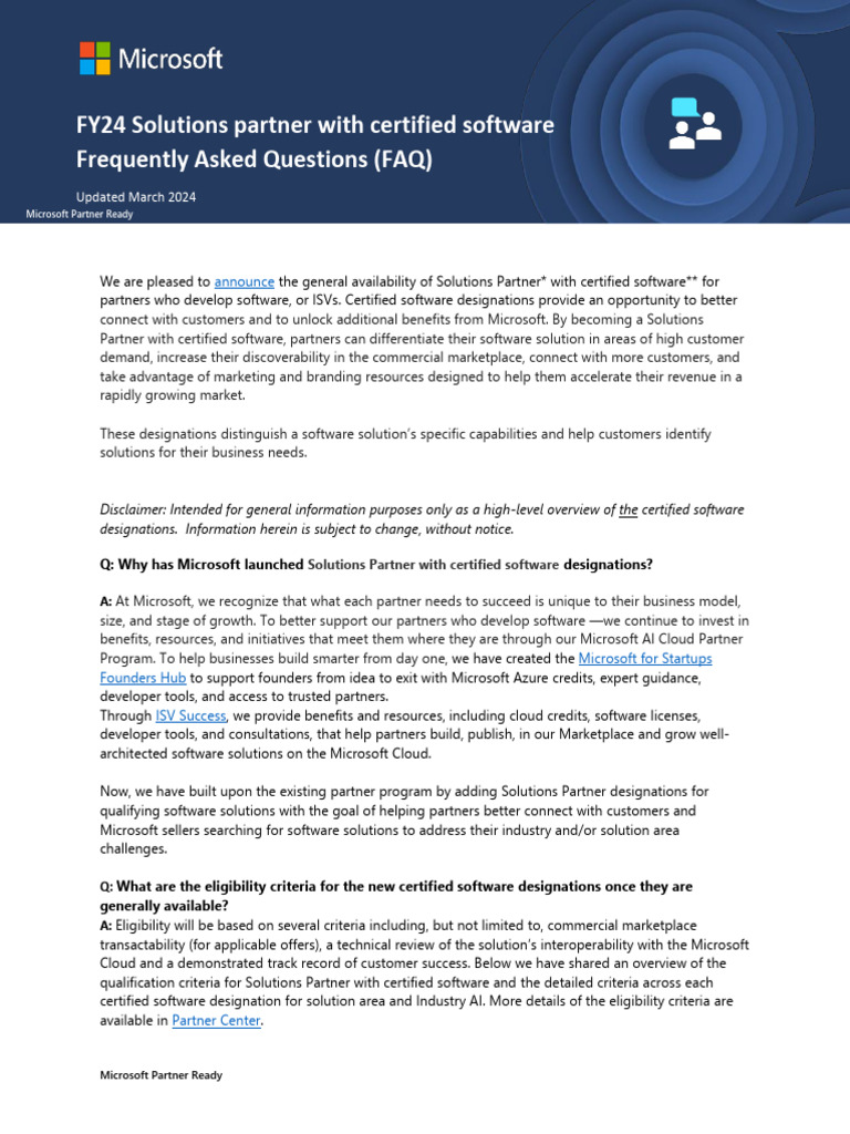 Azure Certified Software Partner Benefits | PDF | Microsoft | Microsoft ...