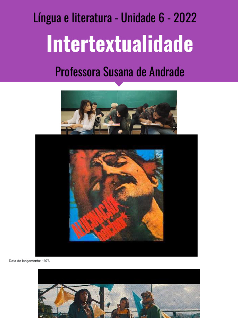 Unidade 6 Intertextualidade | PDF | Chapeuzinho Vermelho | O Corvo