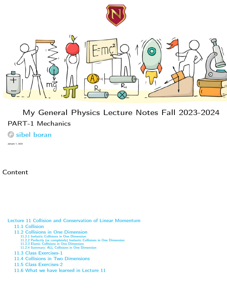Borans Lect11 ECVL113 Se Eee Ce 2324 | PDF | Collision | Momentum