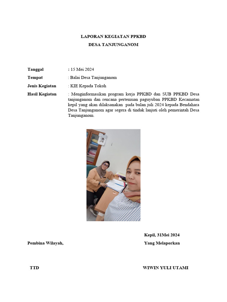 LAPORAN KEGIATAN PPKBD Baru | PDF