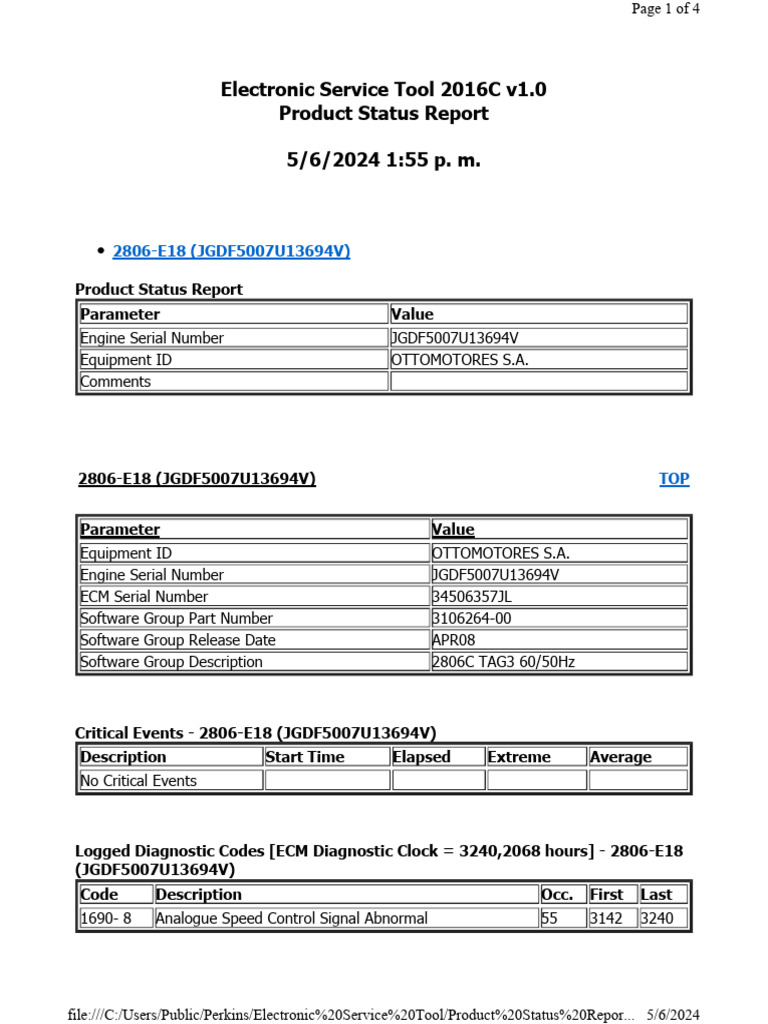 Reporteplanta 3 | PDF | Hertz | Engines