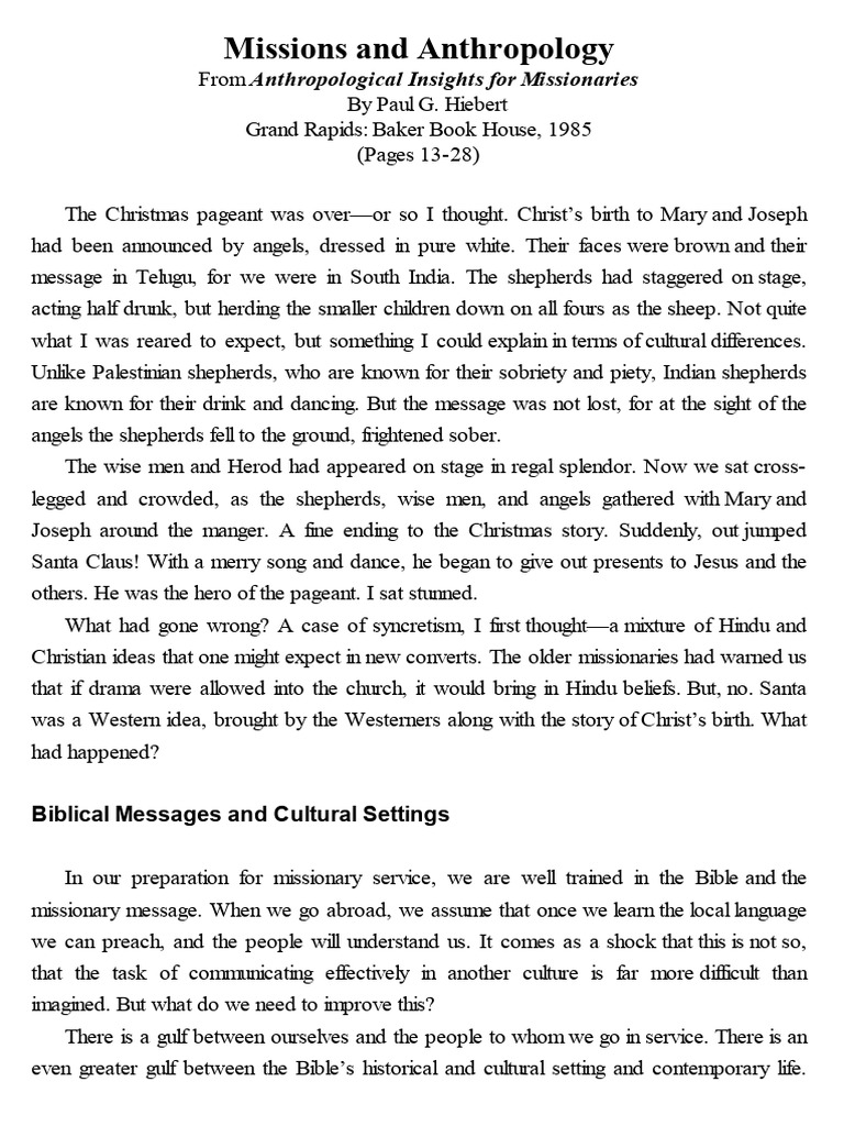 The Gospel and Human Cultures | PDF | Salvation | Jesus