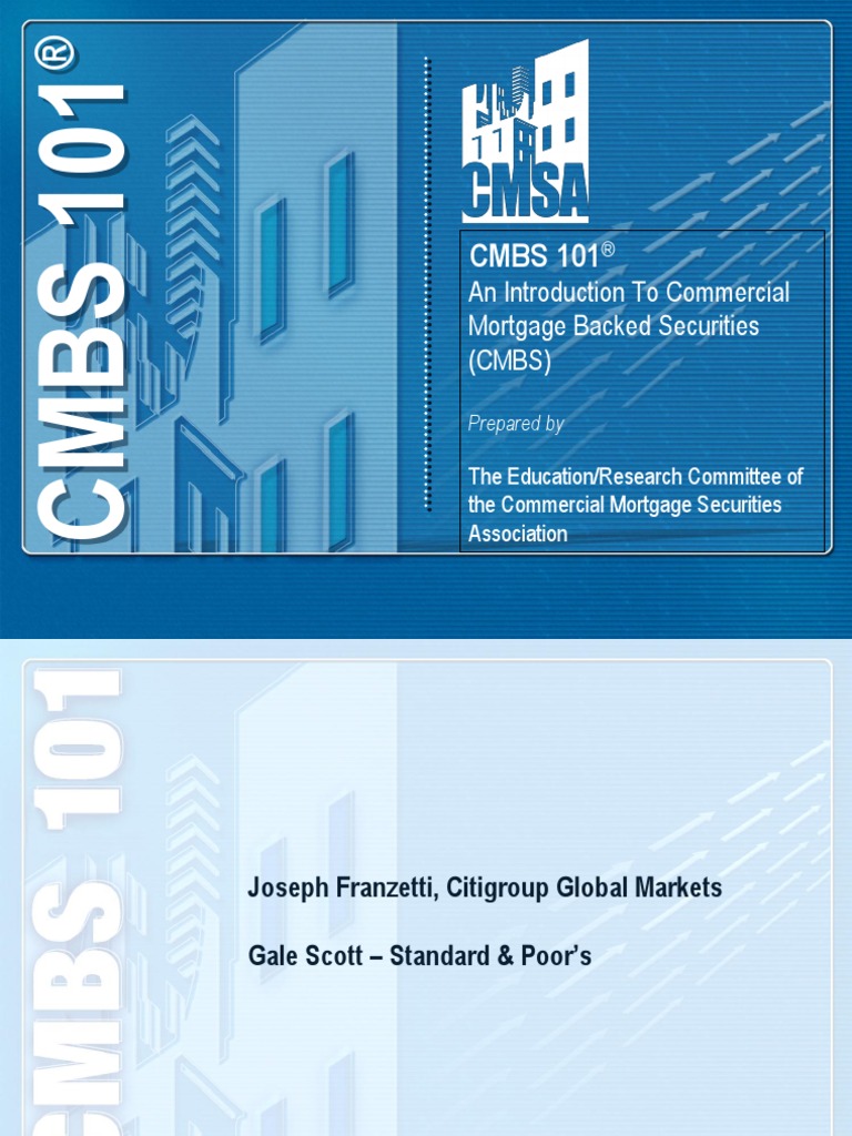 CMBS 101 Slides (All Sessions) | PDF | Commercial Mortgage Backed ...
