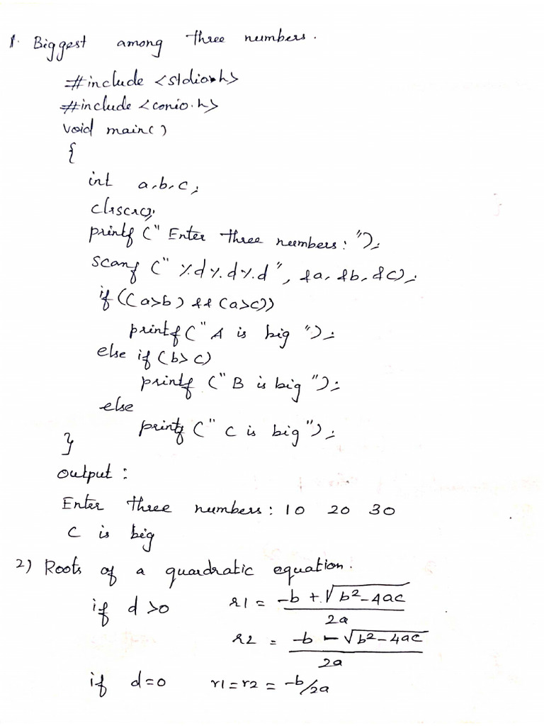 Important C Programs | PDF