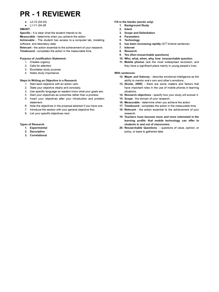 PR 1 Reviewer Finals - 240519 - 105432 | PDF | Information And ...