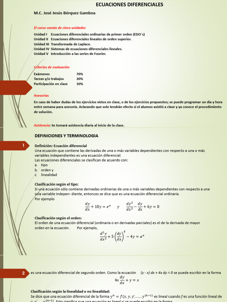 Ecuaciones Diferenciales | PDF | Ecuaciones | Ecuación diferencial parcial