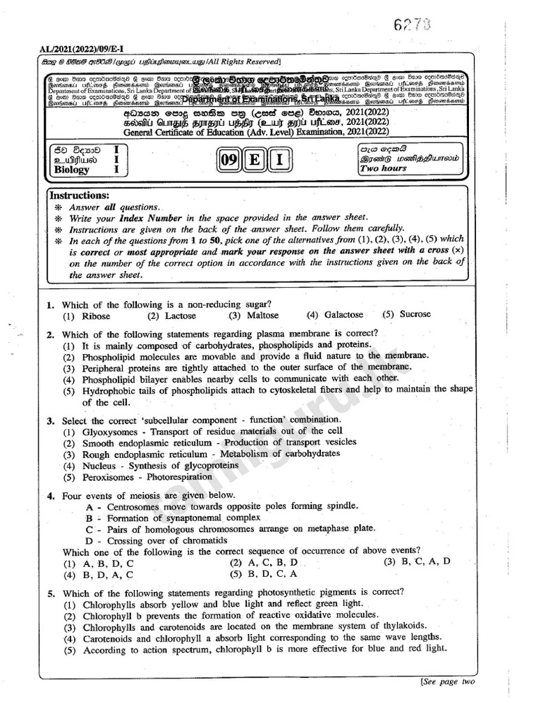 Tamil Guru Past Papers Collection | PDF