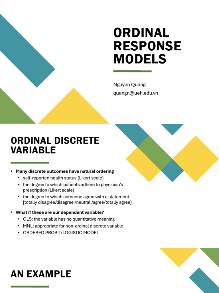 Ordinal | PDF | Probability Distribution | Statistics