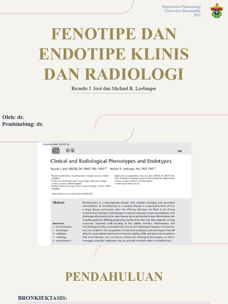 Fenotipe Dan Endotipe Klinis Dan Radiologi | PDF | Sains & Matematika