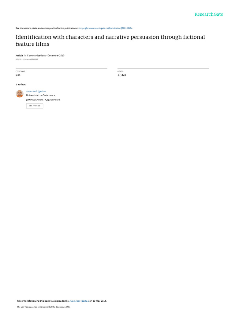 Character Identification Scale | PDF | Empathy | Affect (Psychology)