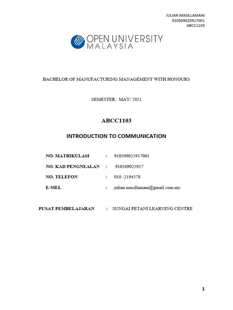 Introduction To Communication | PDF