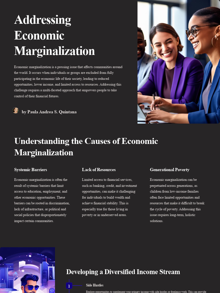 Addressing Economic Marginalization | Download Free PDF | Mentorship ...