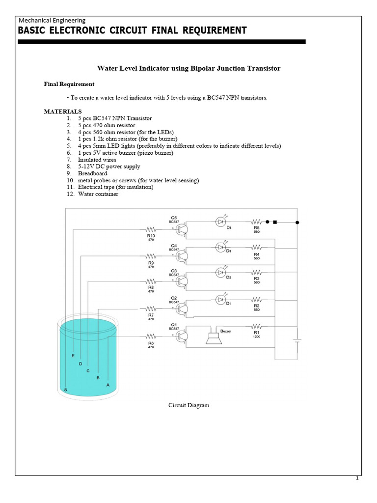 Final Laboratory Documentation EAAC1803 | PDF | Resistor | Transistor