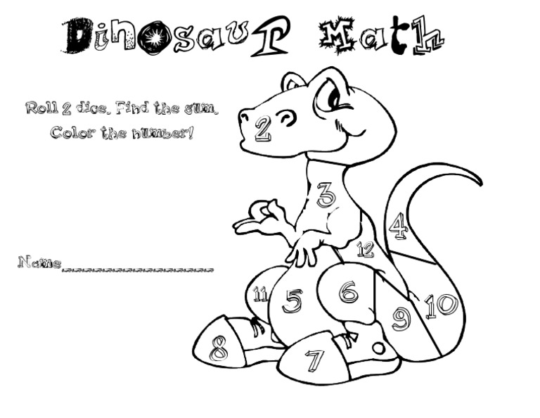 Dinosaur-Themed Dice Math Activity | PDF