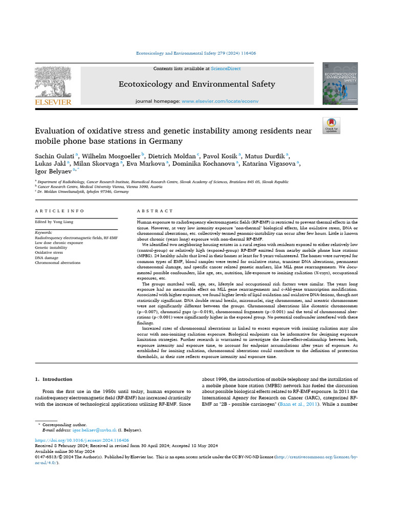Ecotoxicology and Environmental Safety | PDF | Real Time Polymerase ...