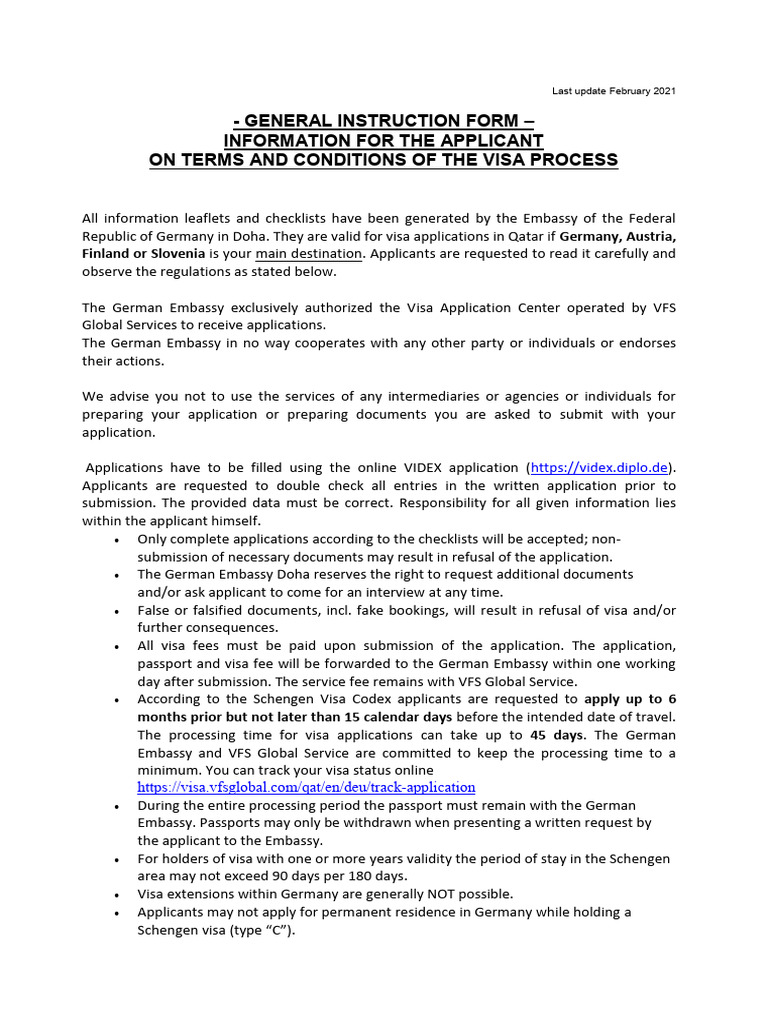 General Instruction Form Data | PDF | Travel Visa | Government And ...