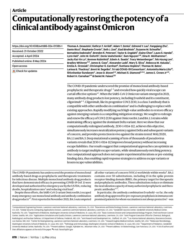 Computationally Restoring The Potency of A Clinical Antibody Against ...