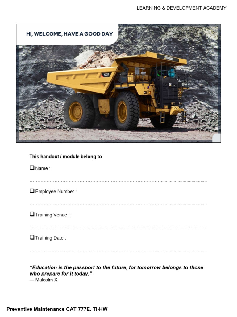 Slides & Text PM Cat 777e Kyd Ppa Rev 01 | PDF | Bisnis | Komputer