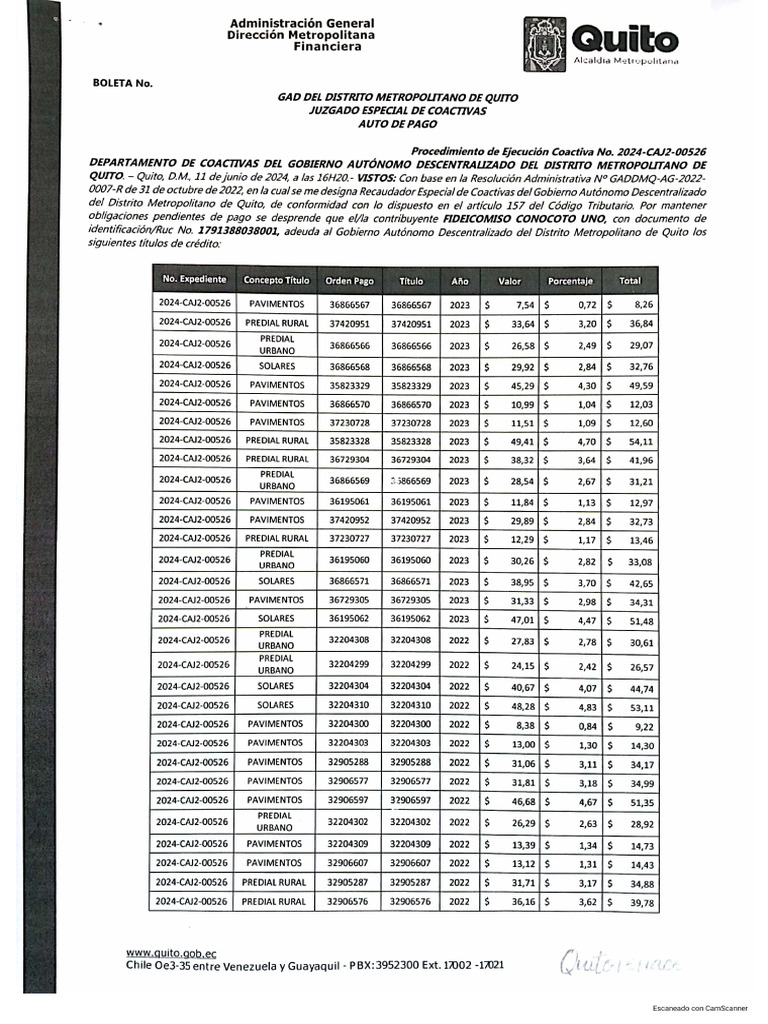 Coactiva Conocoto Uno | PDF