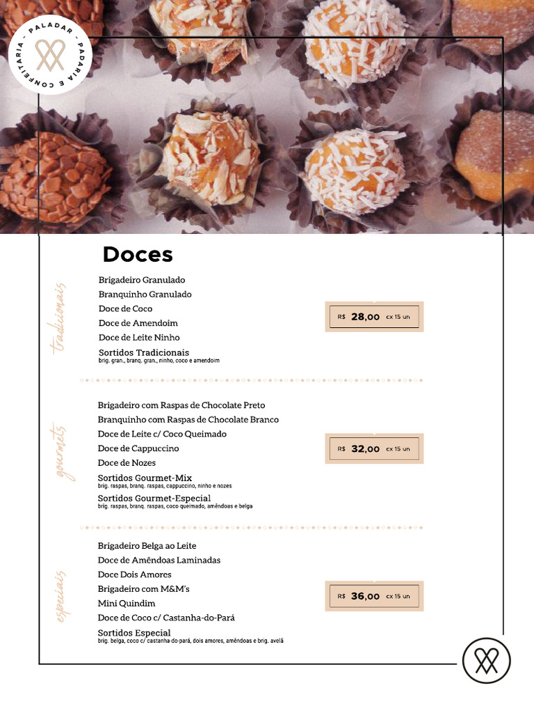 Cardapio Doces Paladar 20240520 | PDF
