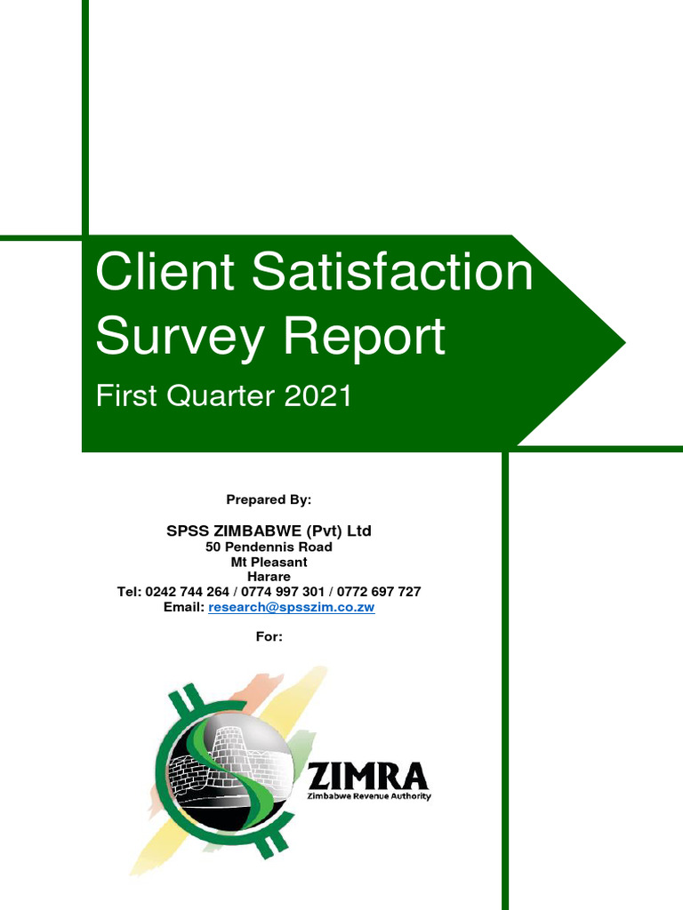 2021-First Quarter Customer Satisfaction Survey Report | PDF | Survey ...