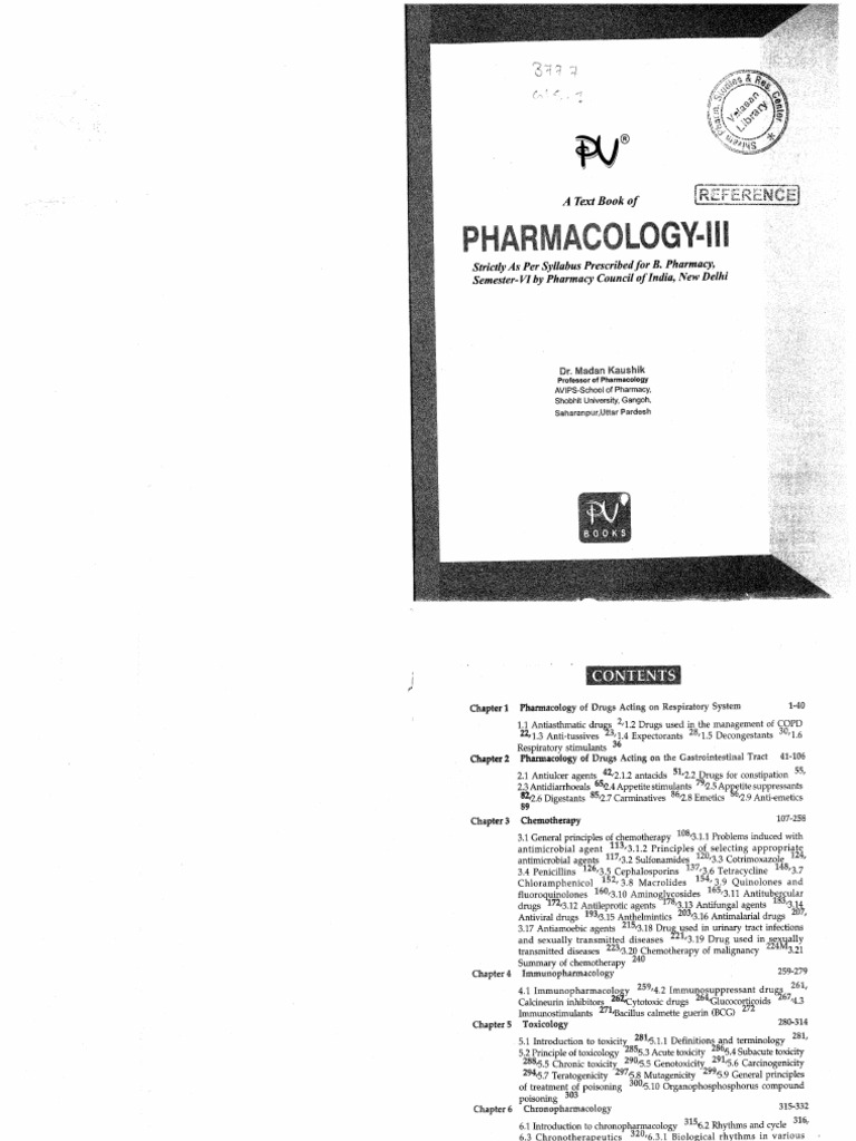 Pv Pharmacology III | PDF