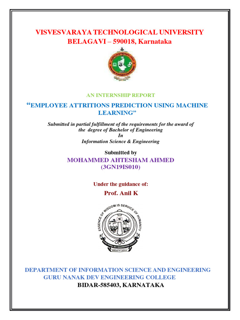 Employee Attrition Predictoin Using Machine Learning-Ahtesham. | PDF ...