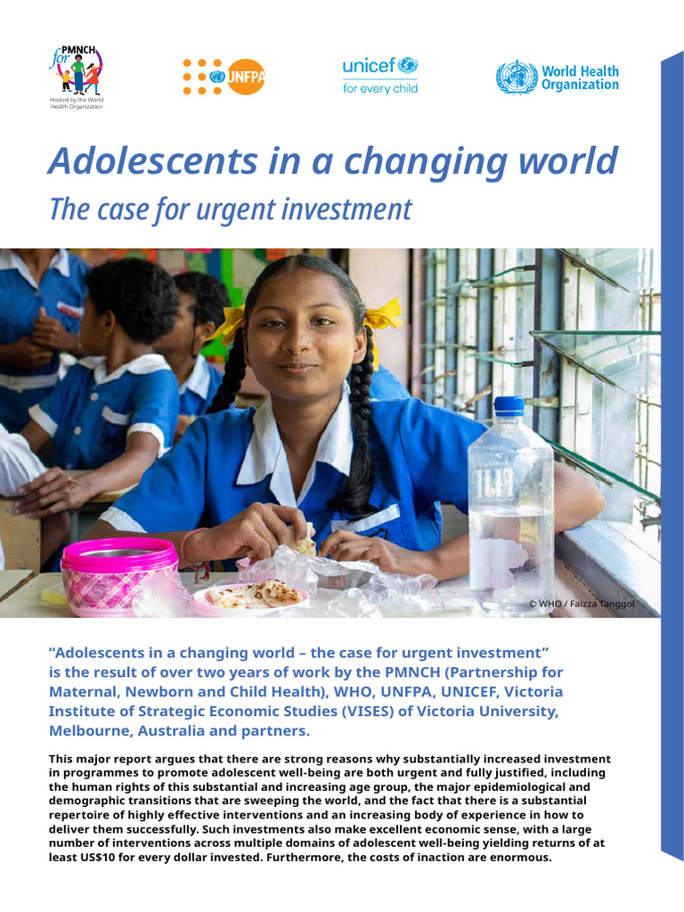 Handout Adolescent Investment Case Pdf Malnutrition Adolescence