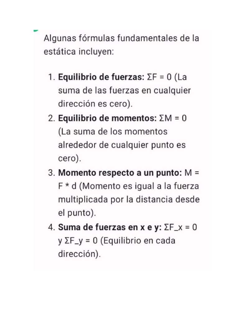 Formulas de Estatica 528140 Downloadable 4790271 | PDF