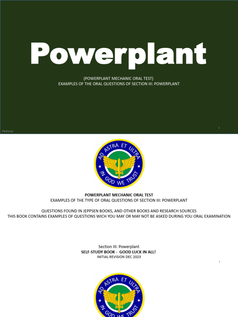 Powerplant Oral Questions-1 | PDF | Power Station | Engines