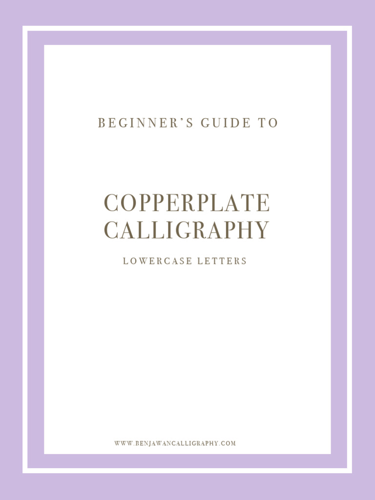 Copperplate Lowercase Letters | PDF