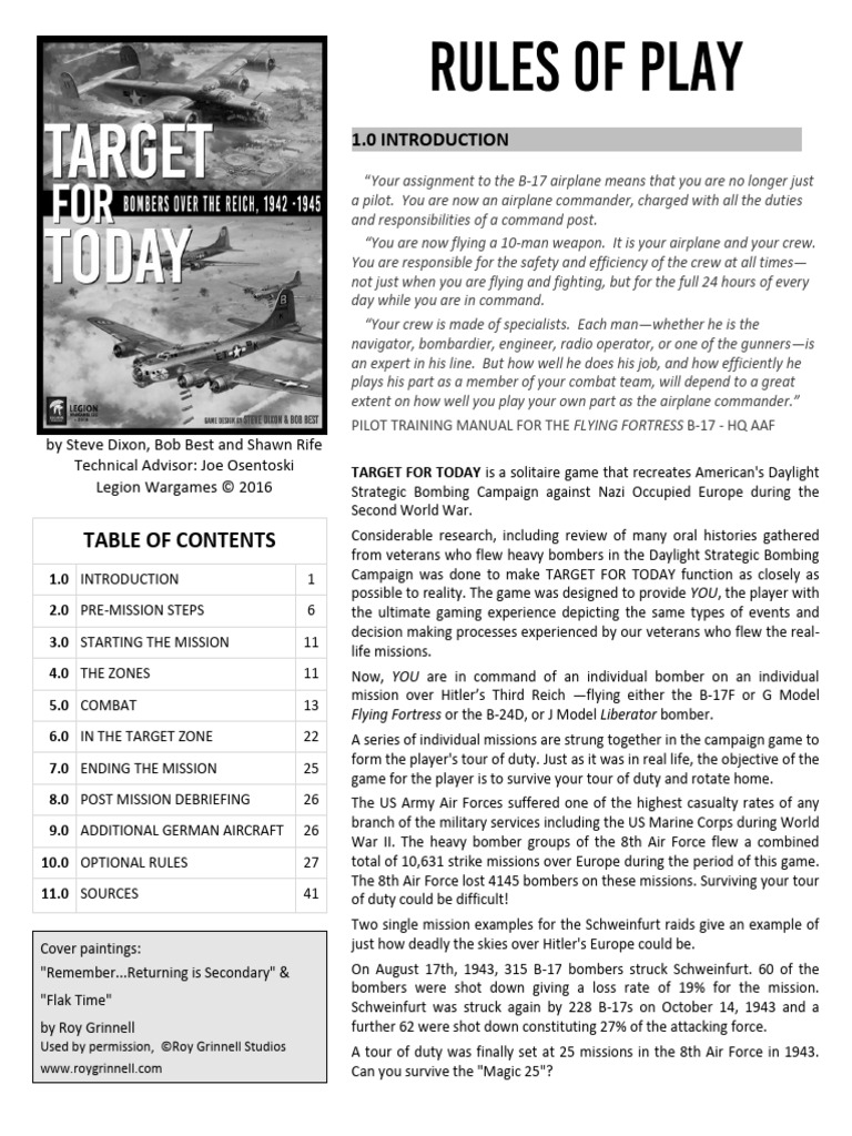 By Steve Dixon, Bob Best and Shawn Rife Technical Advisor: Joe Osentoski Legion Wargames © 2016 ...