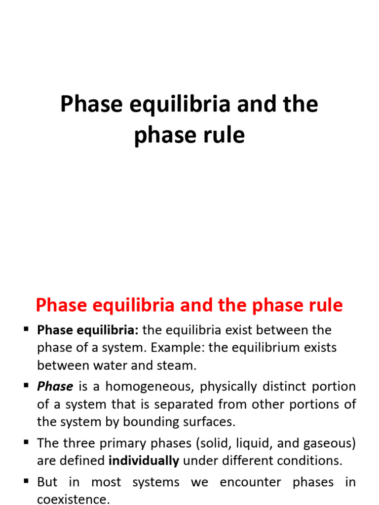 2.2. Phase Equilibria | PDF | Phase Rule | Phase (Matter)