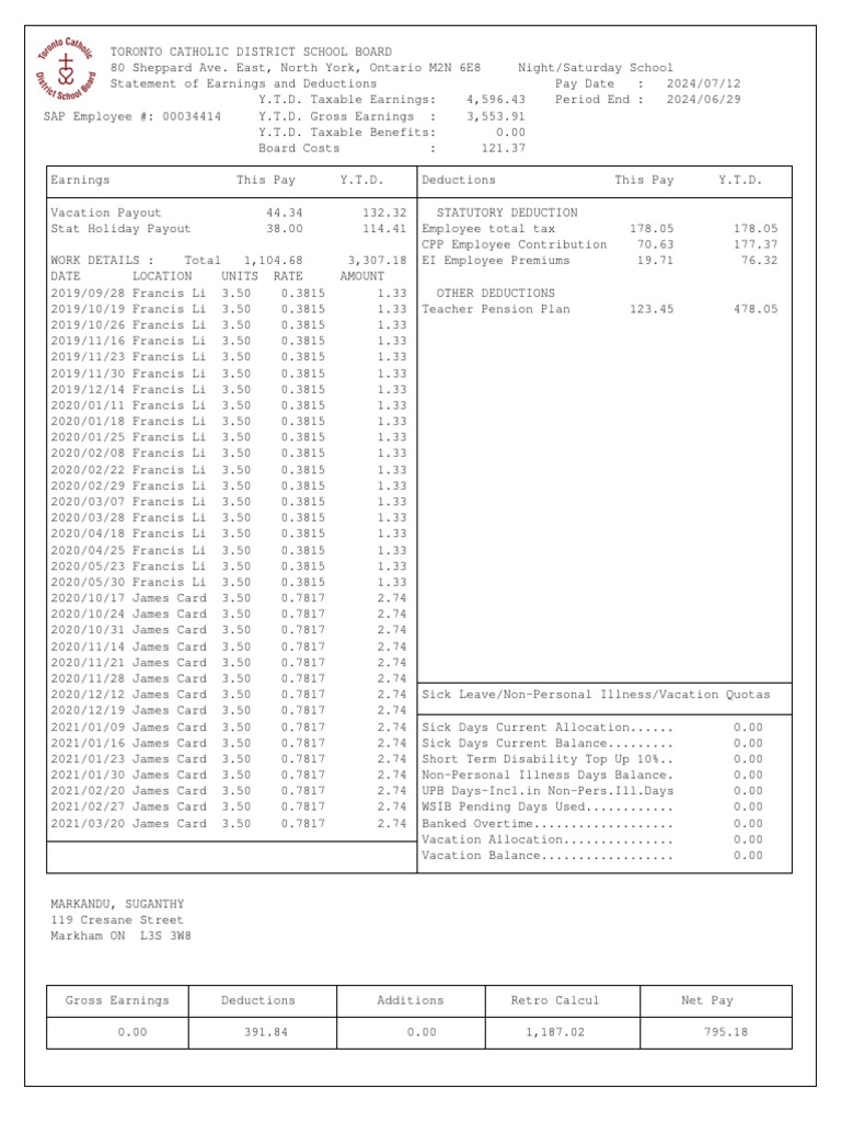 20240712 | PDF | Sick Leave | Tax Deduction