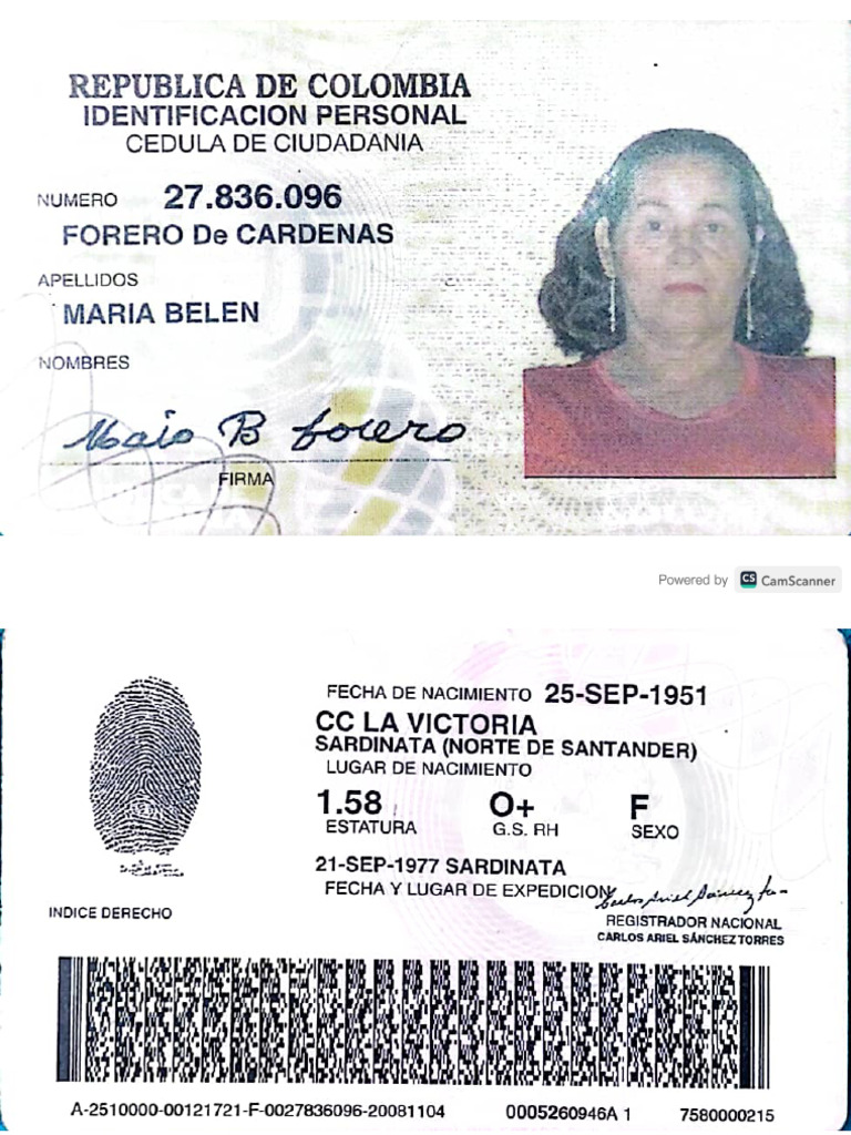 Cedula Maria Forero | PDF