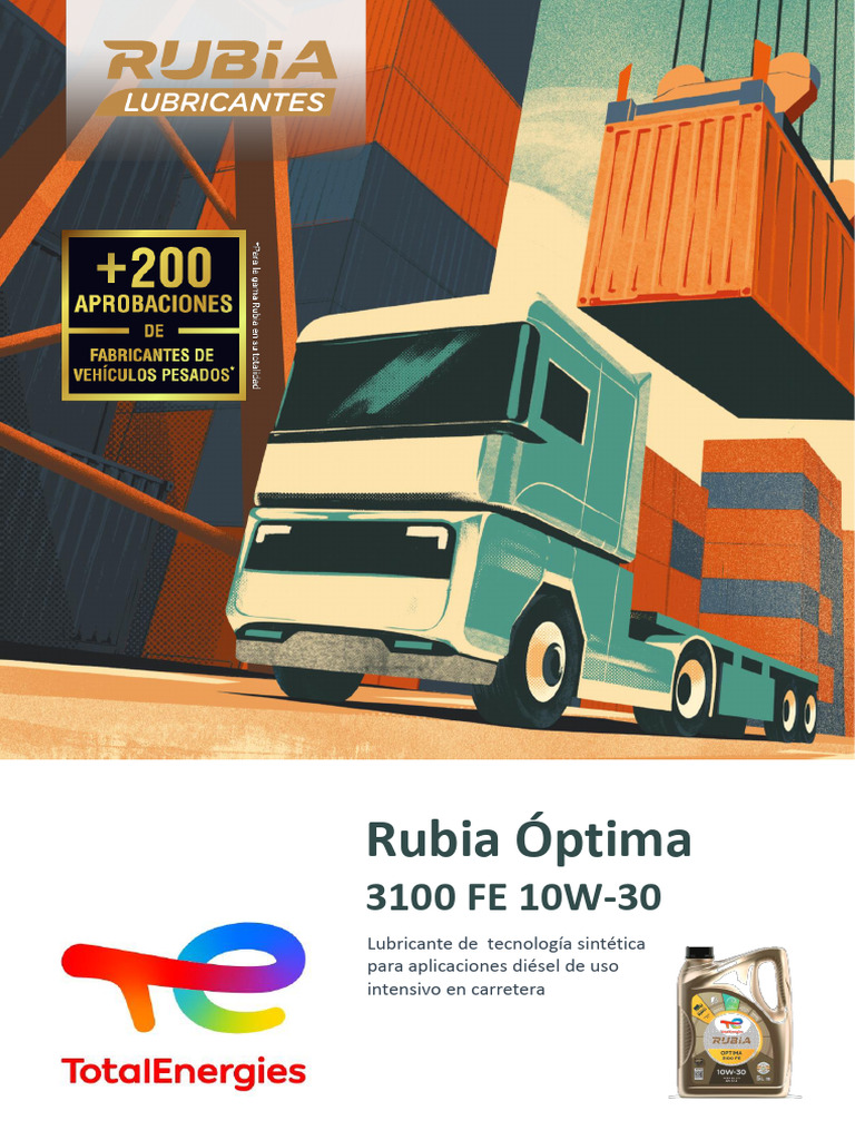 PMS - TE - Rubia Optima 3100 FE 10W-30 | PDF | Lubricante