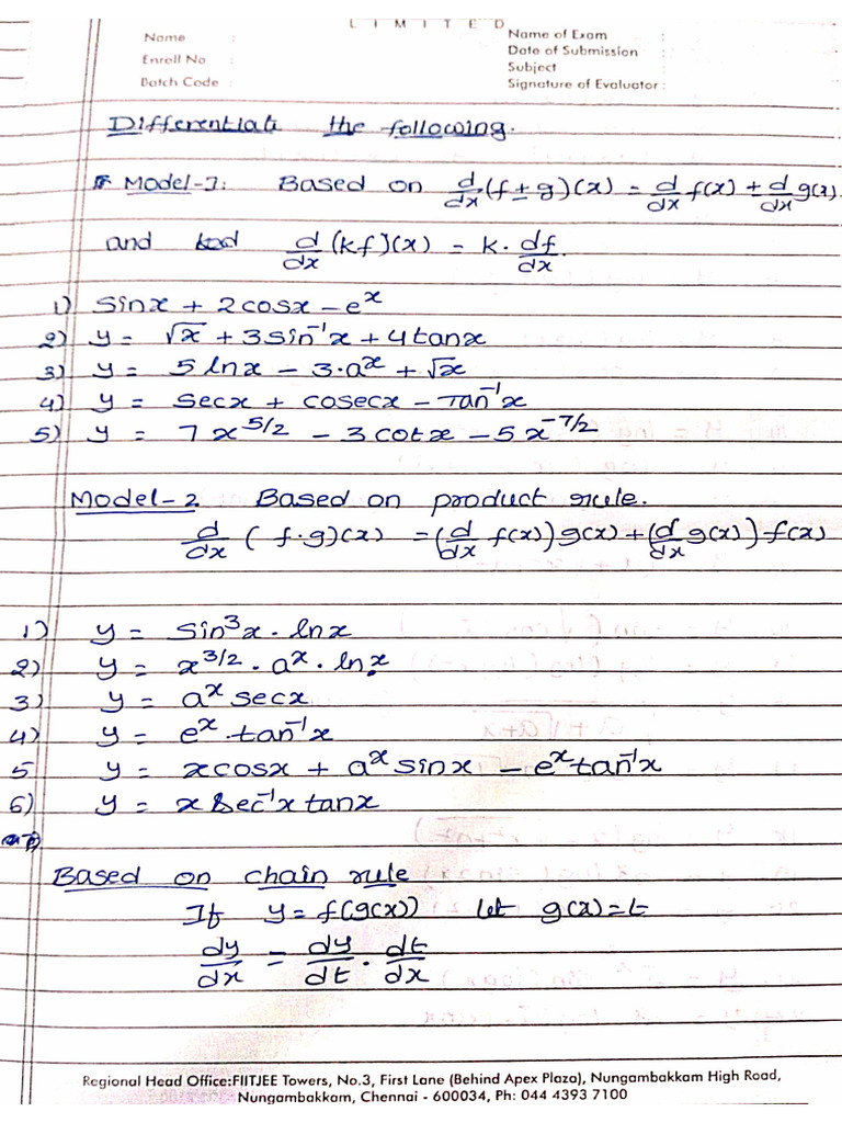 Differentiation CPP | PDF