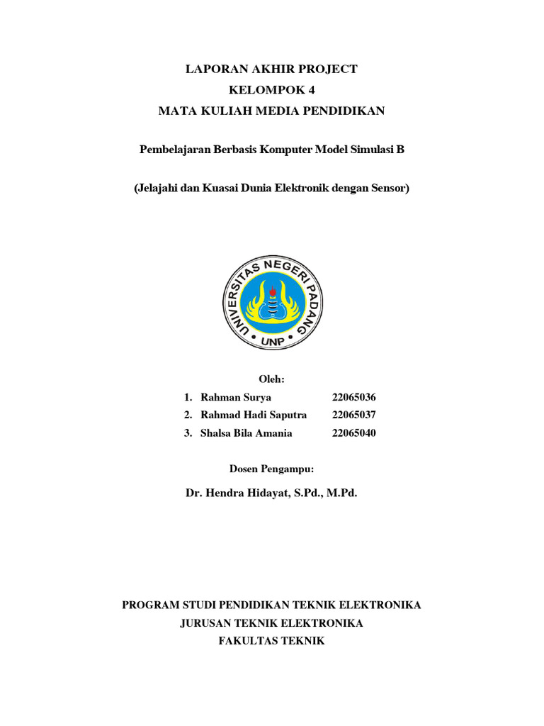 Laporan Akhir Project Media Pendidikan | PDF | Komputer | Teknologi ...