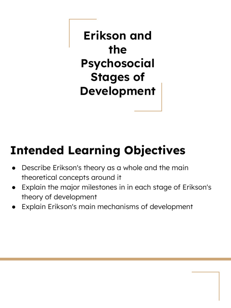 Erikson and the Psychosocial Stages of Development (1) | PDF | Behavioural Sciences | Psychology