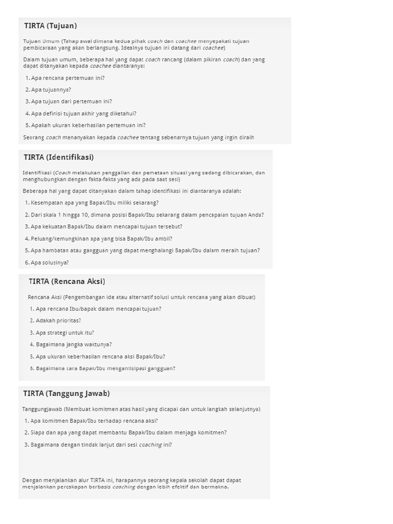 Buku Saku Coaching | PDF