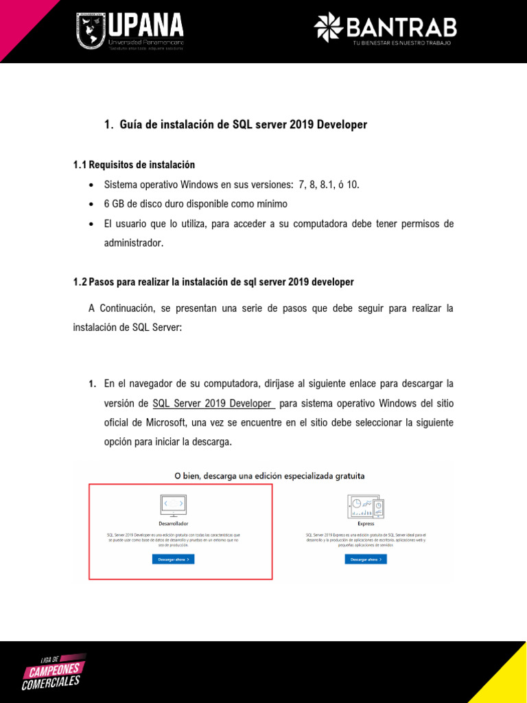 Guía de Instalación SQL | PDF | Servidor SQL de Microsoft | Microsoft Windows