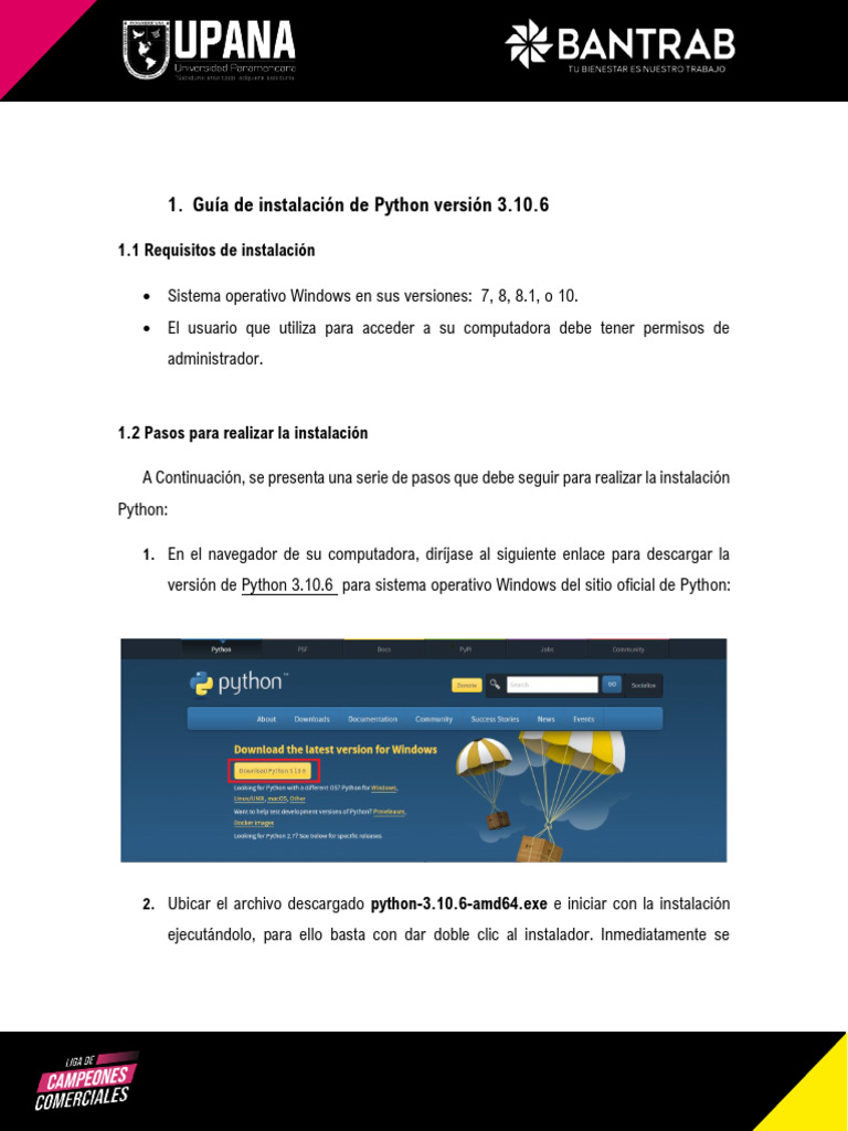 Guía de Instalación PYTHON | PDF | Python (lenguaje de programación ... Guía de Instalación PYTHON | PDF | Python (lenguaje de programación ...