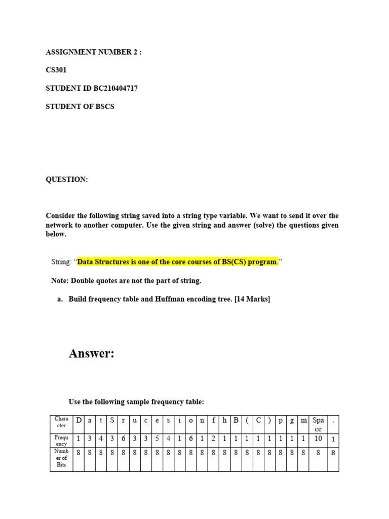 Spring 2024 - CS301 - 2 - BC210404717 | PDF | Code | String (Computer Science)