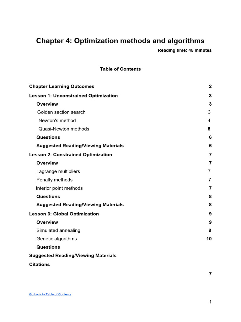 Numerical Techniques and Optimization - Unit4 | PDF | Mathematical Optimization | Genetic Algorithm